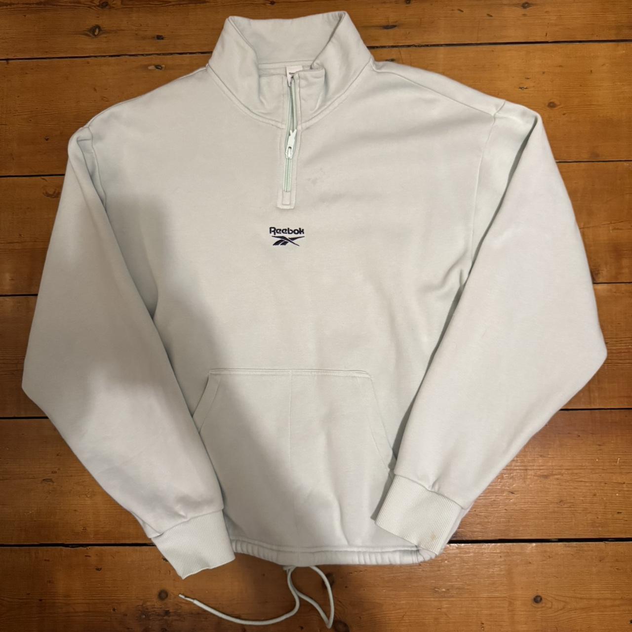 Light green Reebok quarter zip vintage jumper | Depop