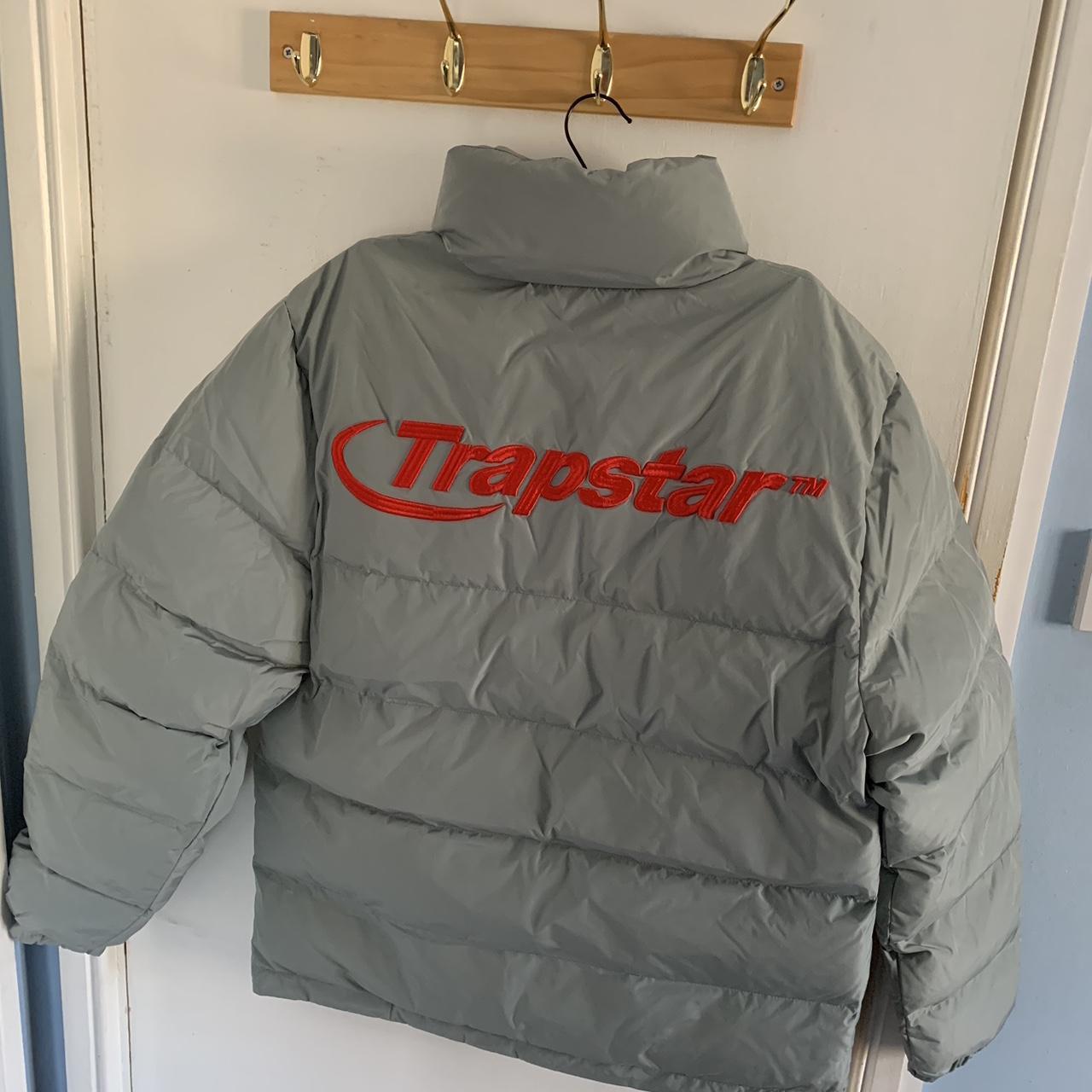 Trapstar Men's Grey and Red Jacket | Depop