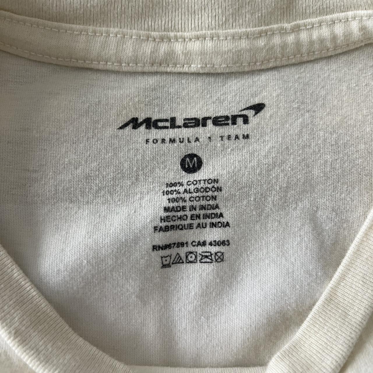 Cream McLaren Formula 1 team T-shirt #racing... | Depop