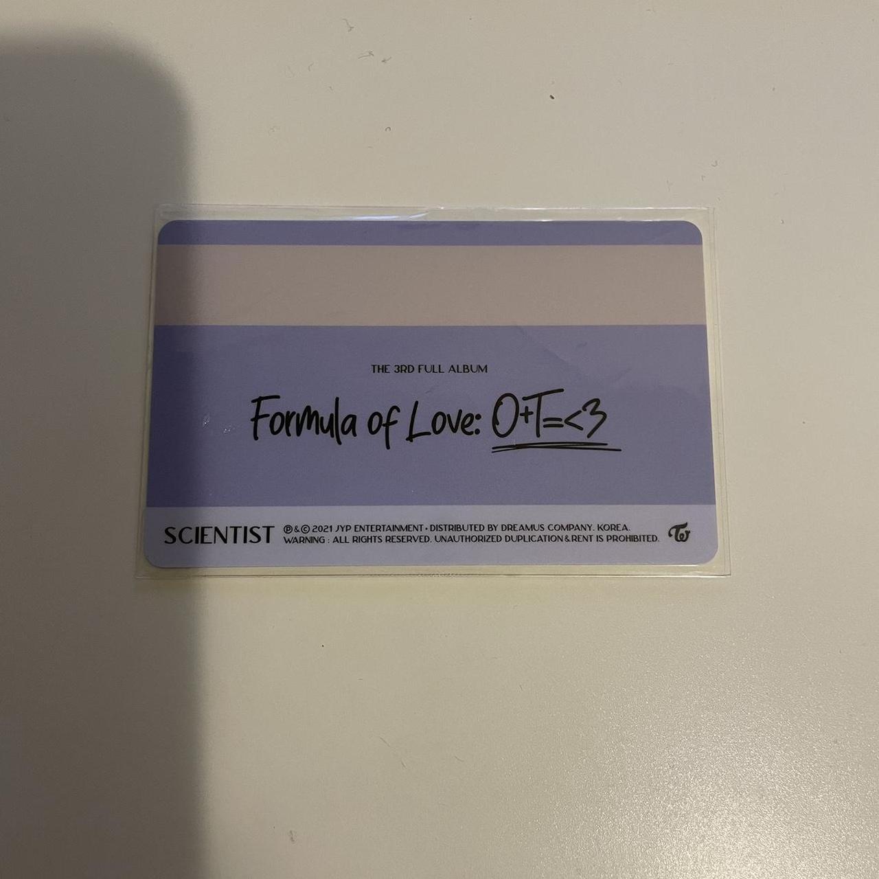 twice Nayeon formula of love id card Send with... - Depop