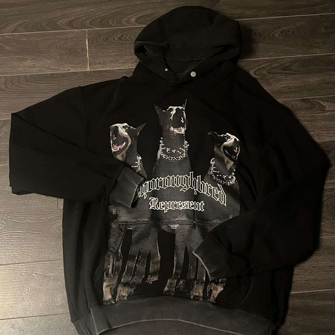 Represent Dog Hoodie size L Worn Once - Depop