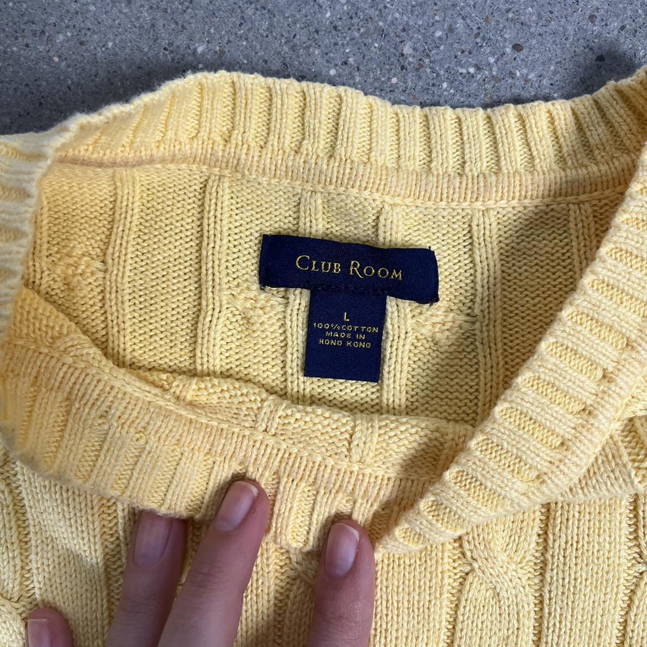 Club Room Vintage Butter Yellow Sweater Men’s L... - Depop