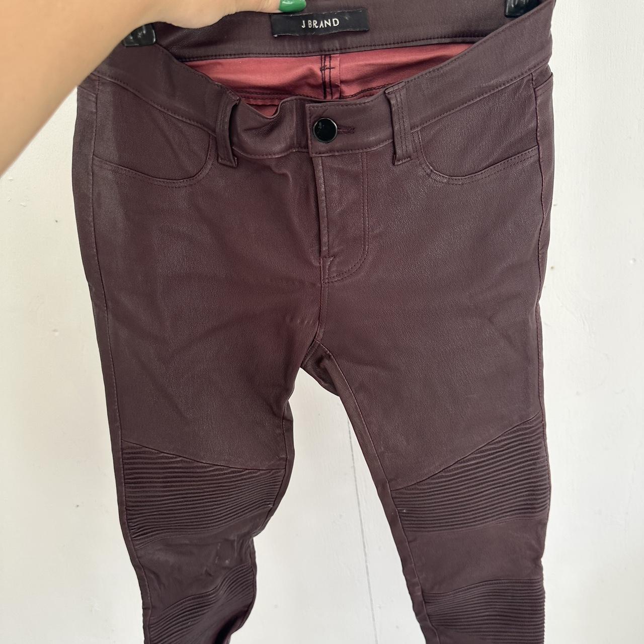 J brand leather paneled pants size 25 - Depop