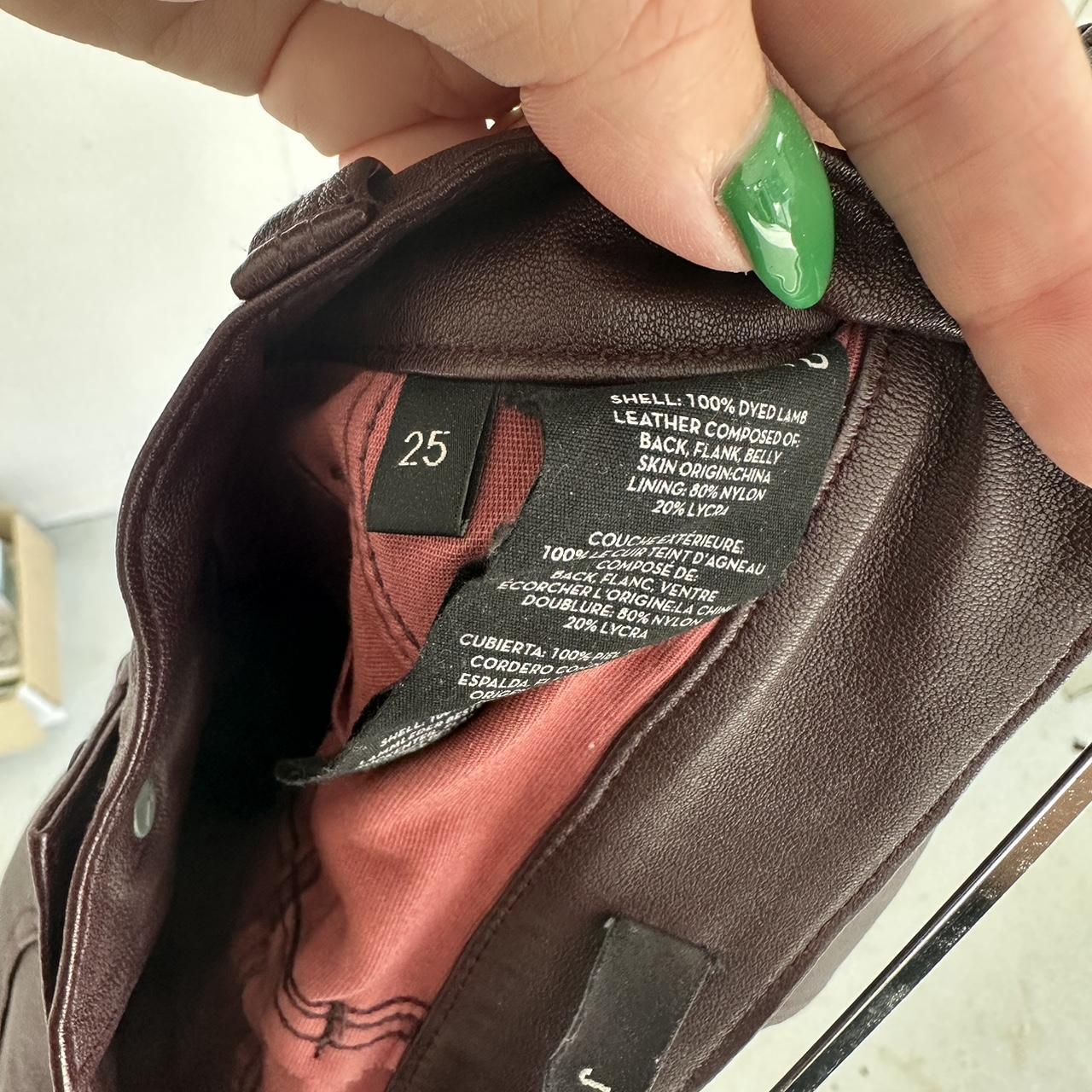 J brand leather paneled pants size 25 - Depop