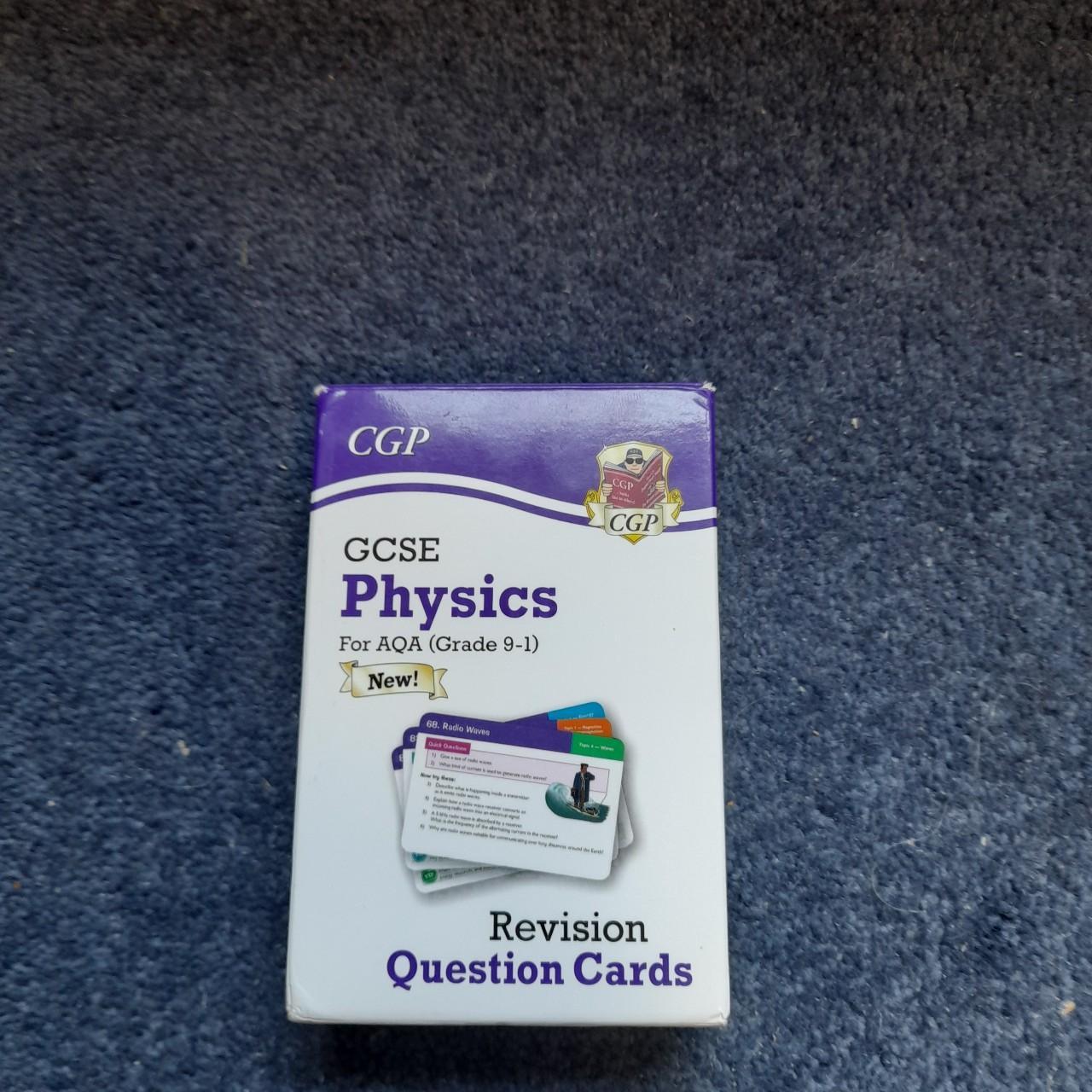 CGP Flashcards for GCSE Physics - AQA Board. Barely... - Depop