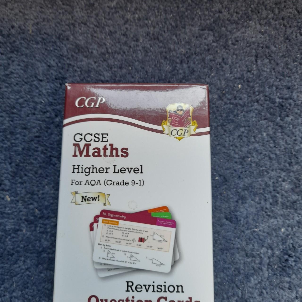 CGP Flashcards for GCSE Maths (Higher Level). Barely... - Depop