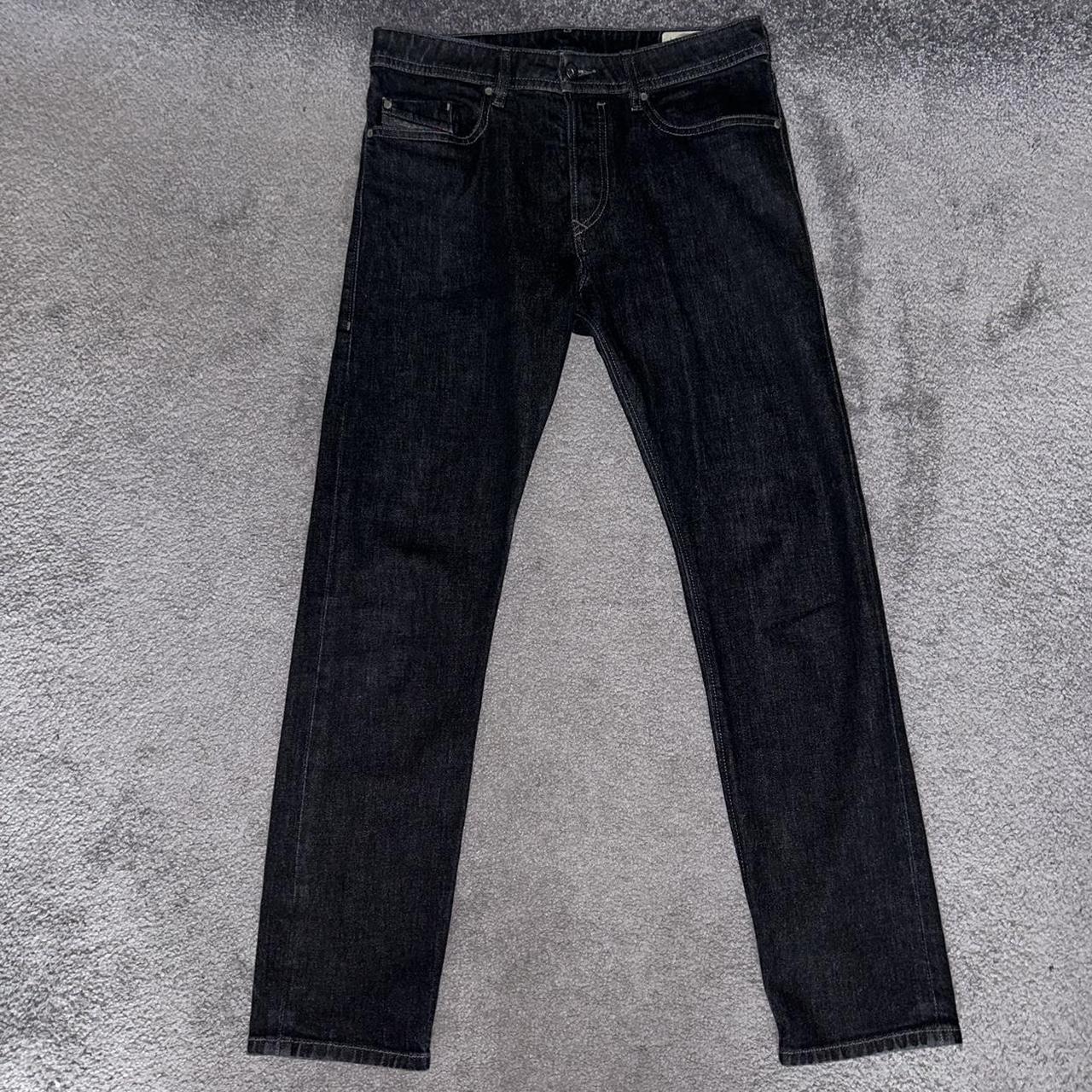 DIESEL Buster Regular Slim-Tapered Black Jeans 30... - Depop