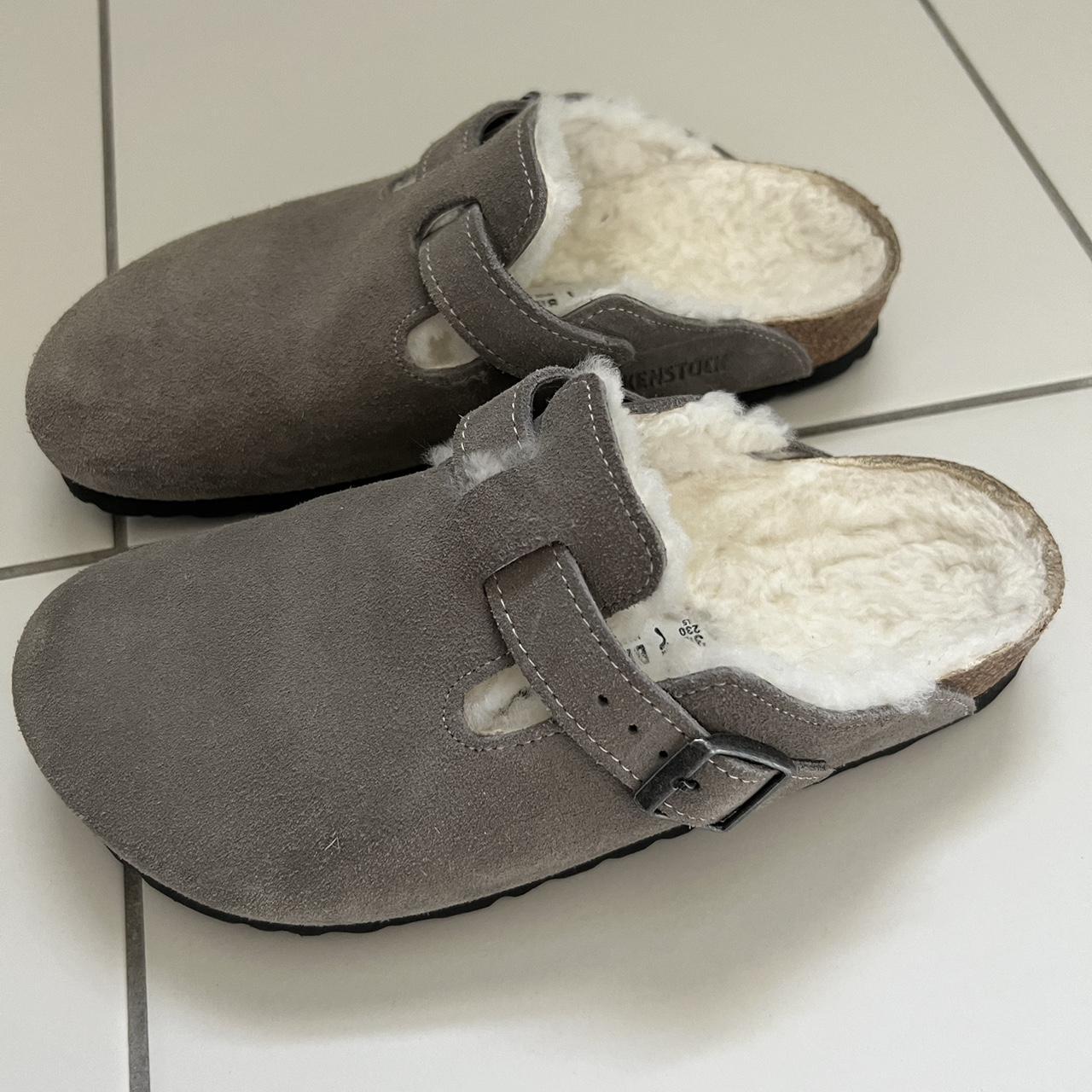 Birkenstock Women's Grey Clogs | Depop