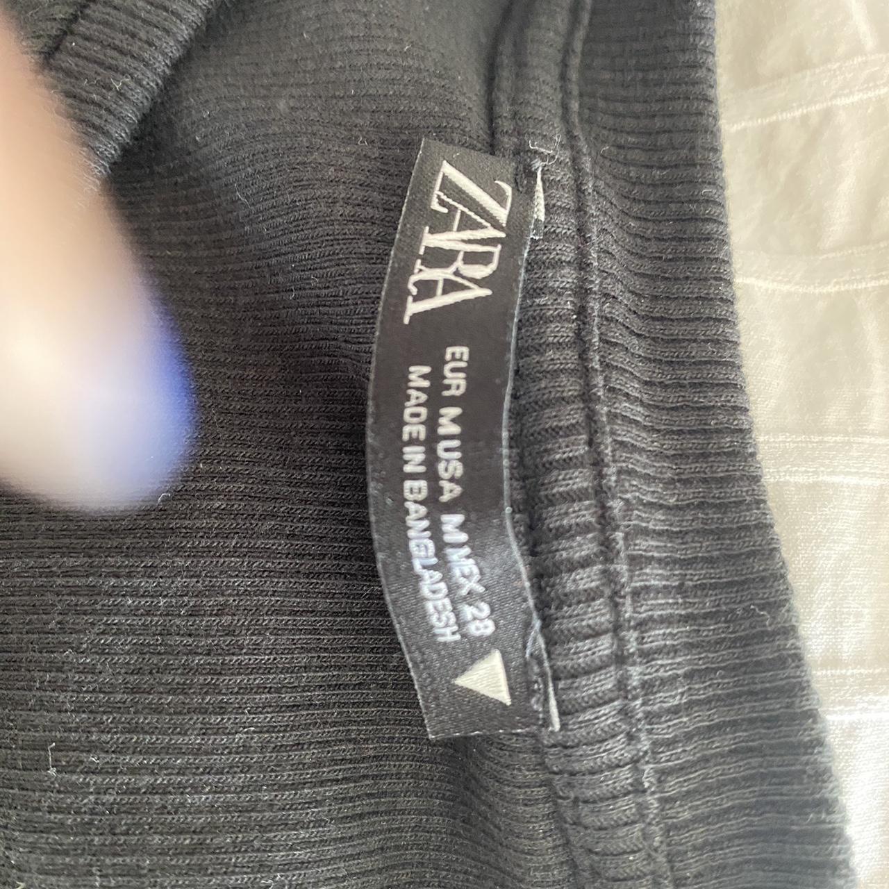 Tight Zara black top with big sleeves. Never worn... - Depop