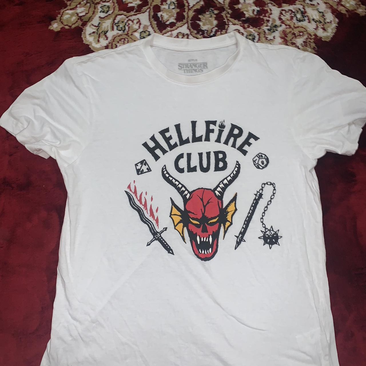 hellfire stranger things shirts used to wear it/worn... - Depop
