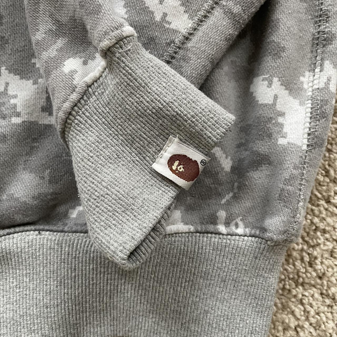 grey bape hoodie KIDS KIDS / MENS SMALL read the... - Depop