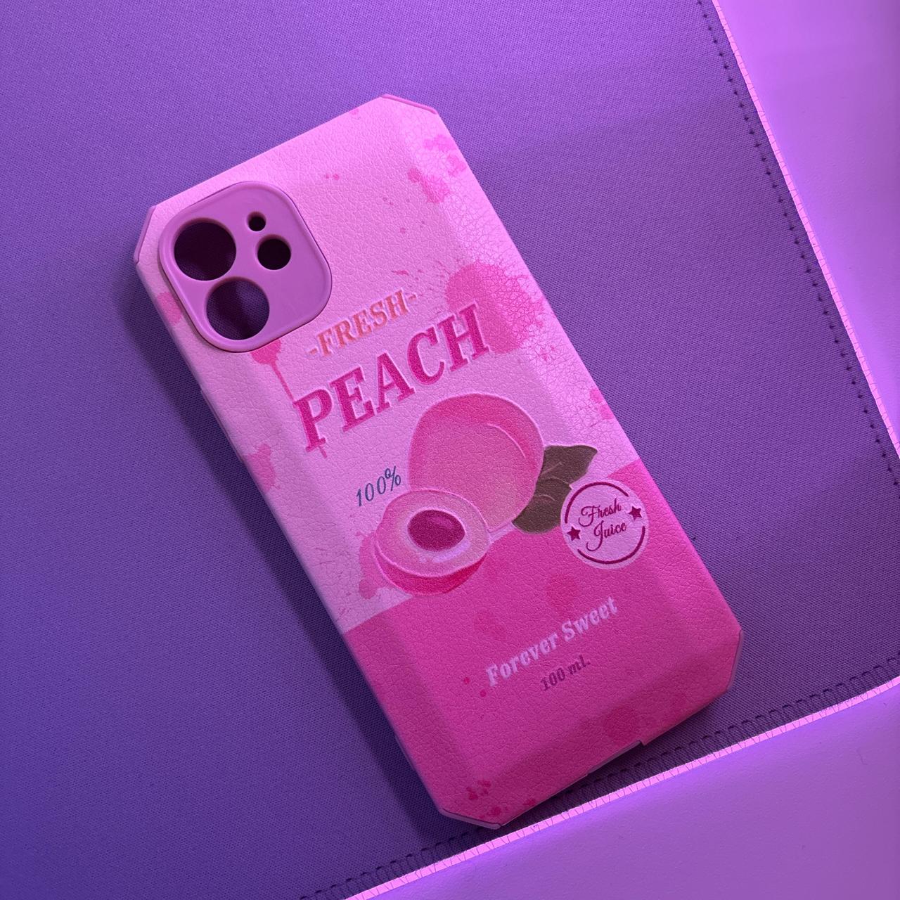 Peach iPhone case for the 12 like new 3D silicone... - Depop