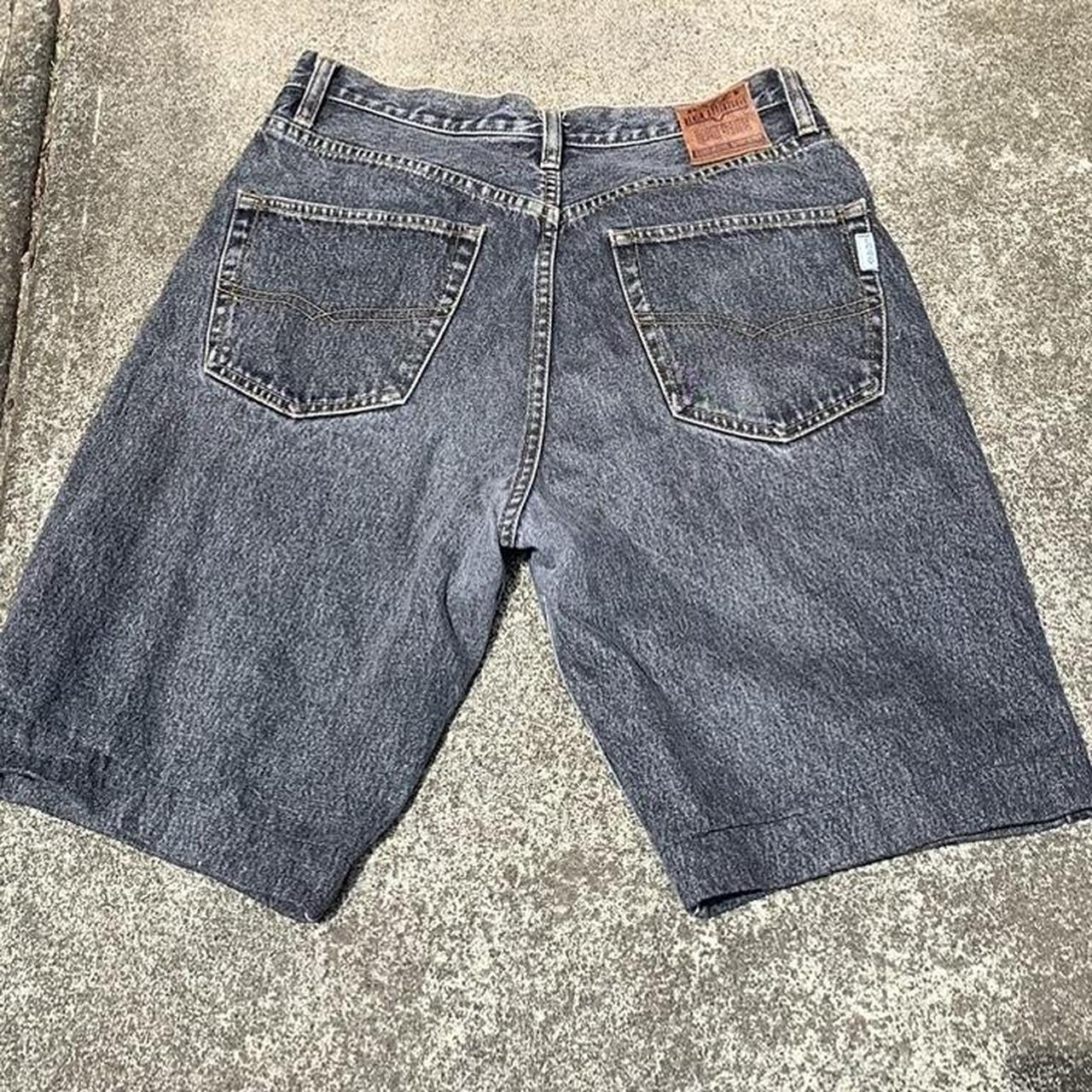 vintage RAZZY black jorts button up, nice detailing... - Depop