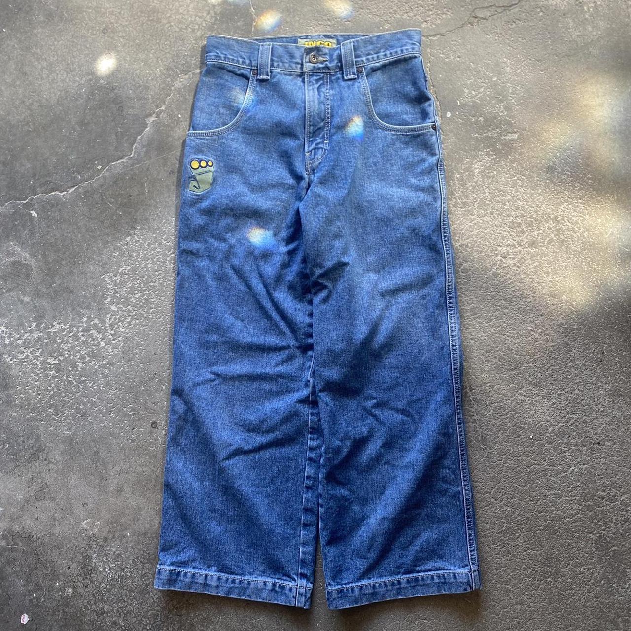 JNCO 90’s style wideleg 179 pipes medium wash... - Depop