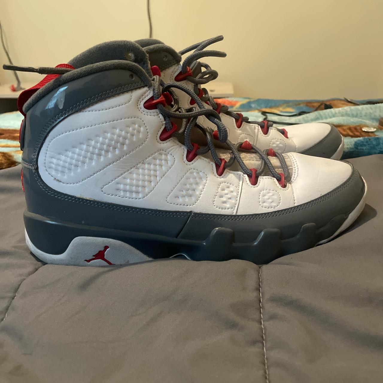 Jordan 9 fire red goes for 192$ on stock x | Depop
