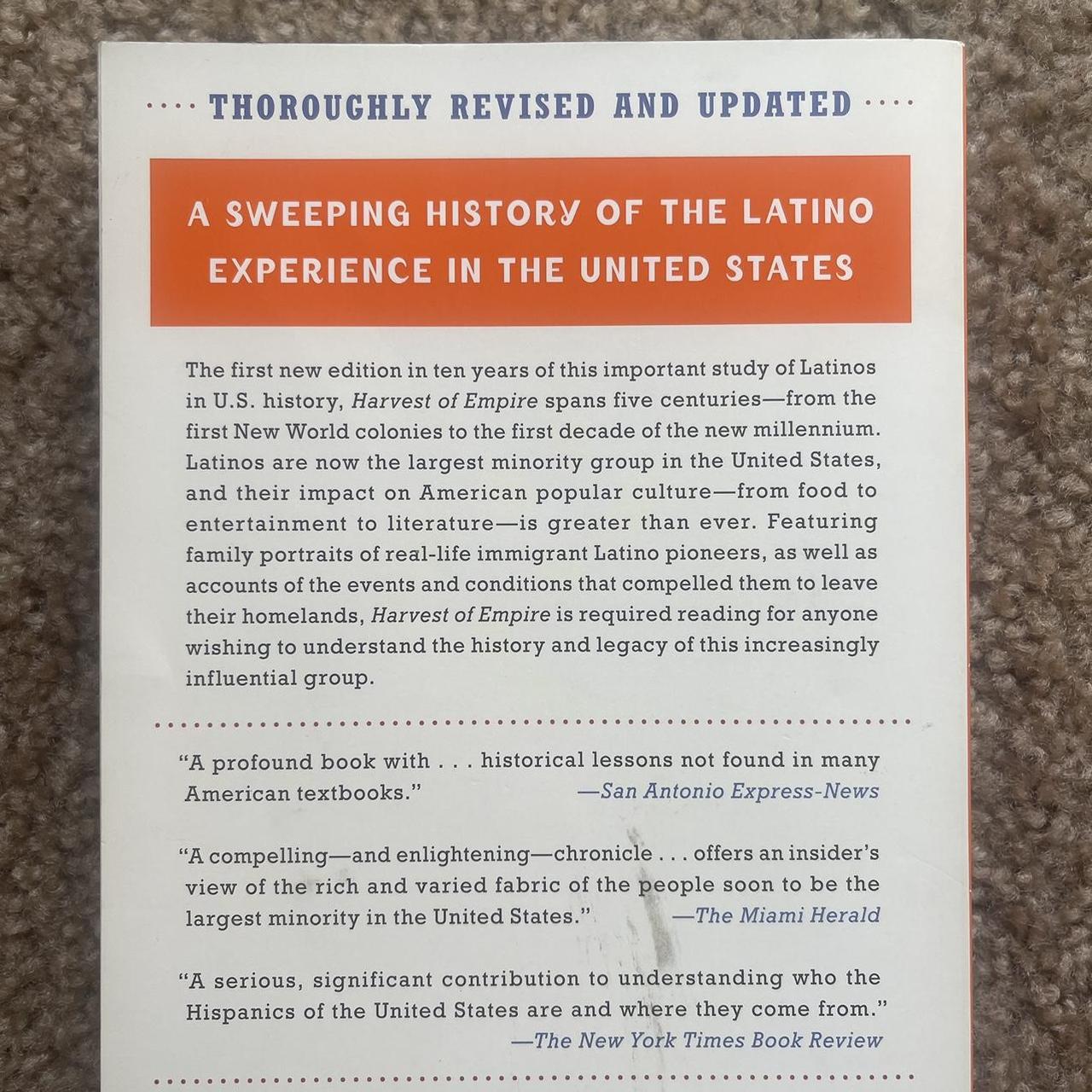 Harvest of Empire: A History of Latinos in America... - Depop