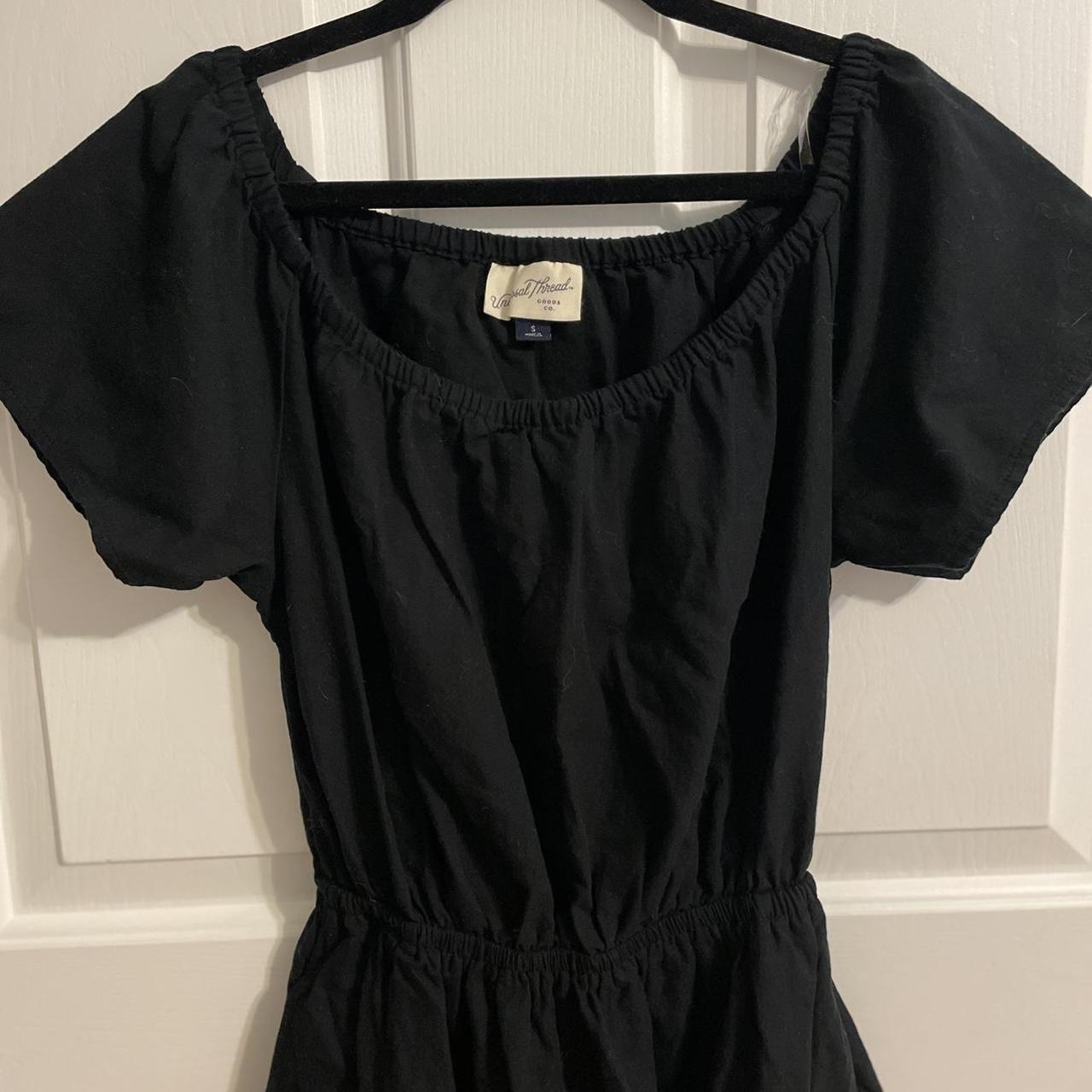 Midi length, black Universal Thread dress with a cut... - Depop