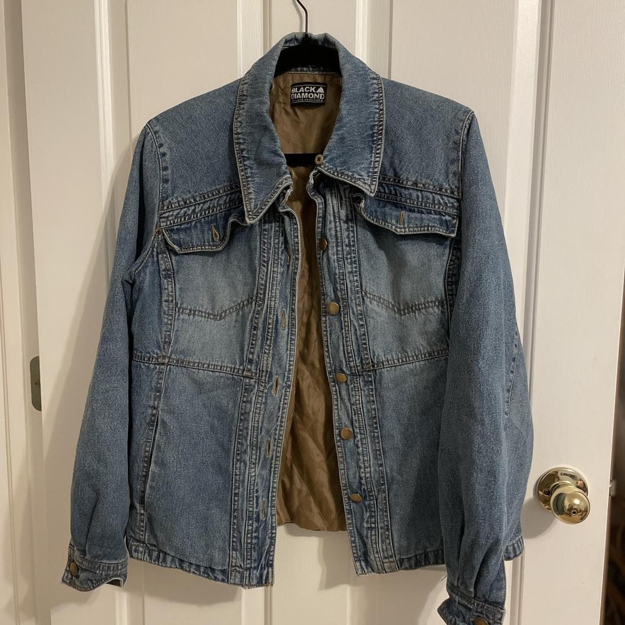 Quilted jean jacket. Quilting on the inside, so it’s... - Depop