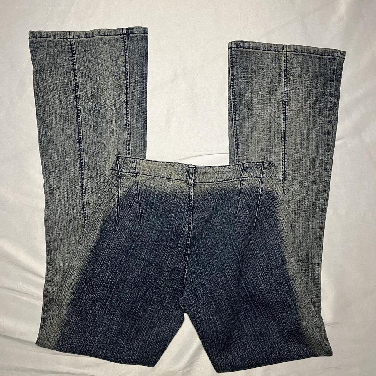 Blue asphalt 2000s low waisted flared jeans Dm for... - Depop
