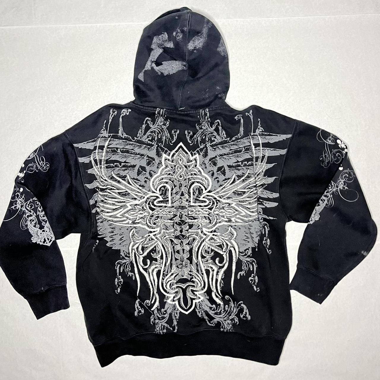 ･ﾟ: * ･ﾟ:* emo affliction like zip up ･ﾟ: * ･ﾟ:* DO... - Depop