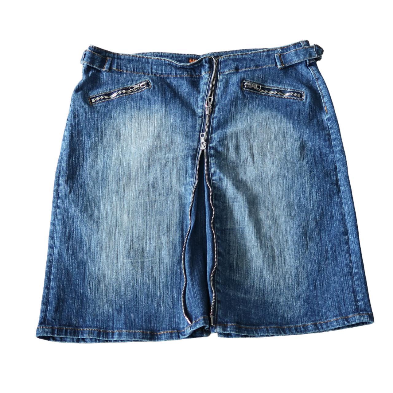 Double Zip Midi Parasuco denim midi skirt. Loving... - Depop