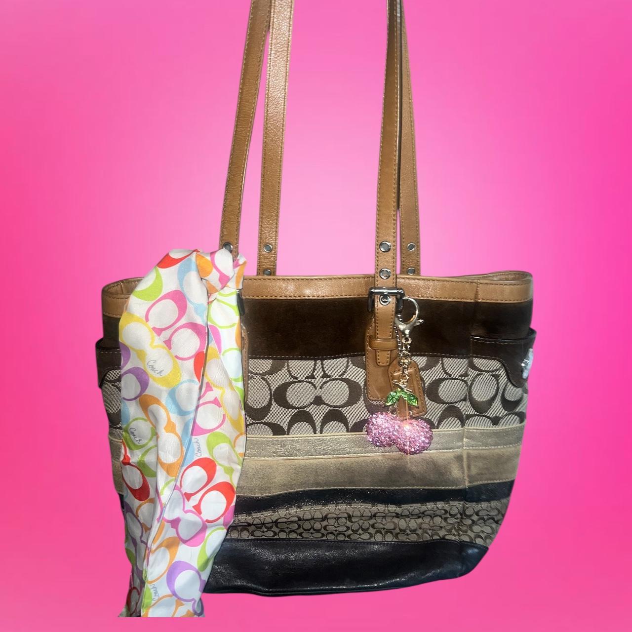 2000s coach multi fabric bucket bag