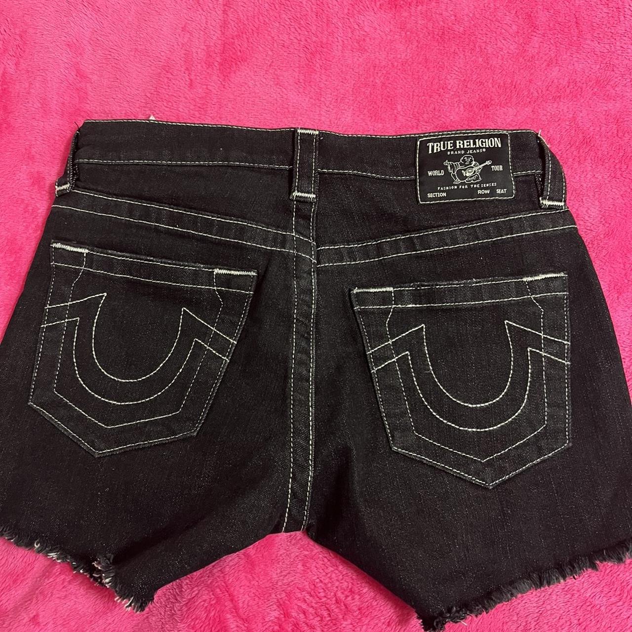 Black True Religion Shorts - worn once •original... - Depop