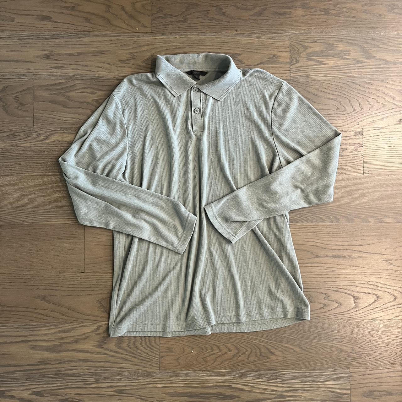 Light Green Long Sleeve Shirt very stretchy &... - Depop