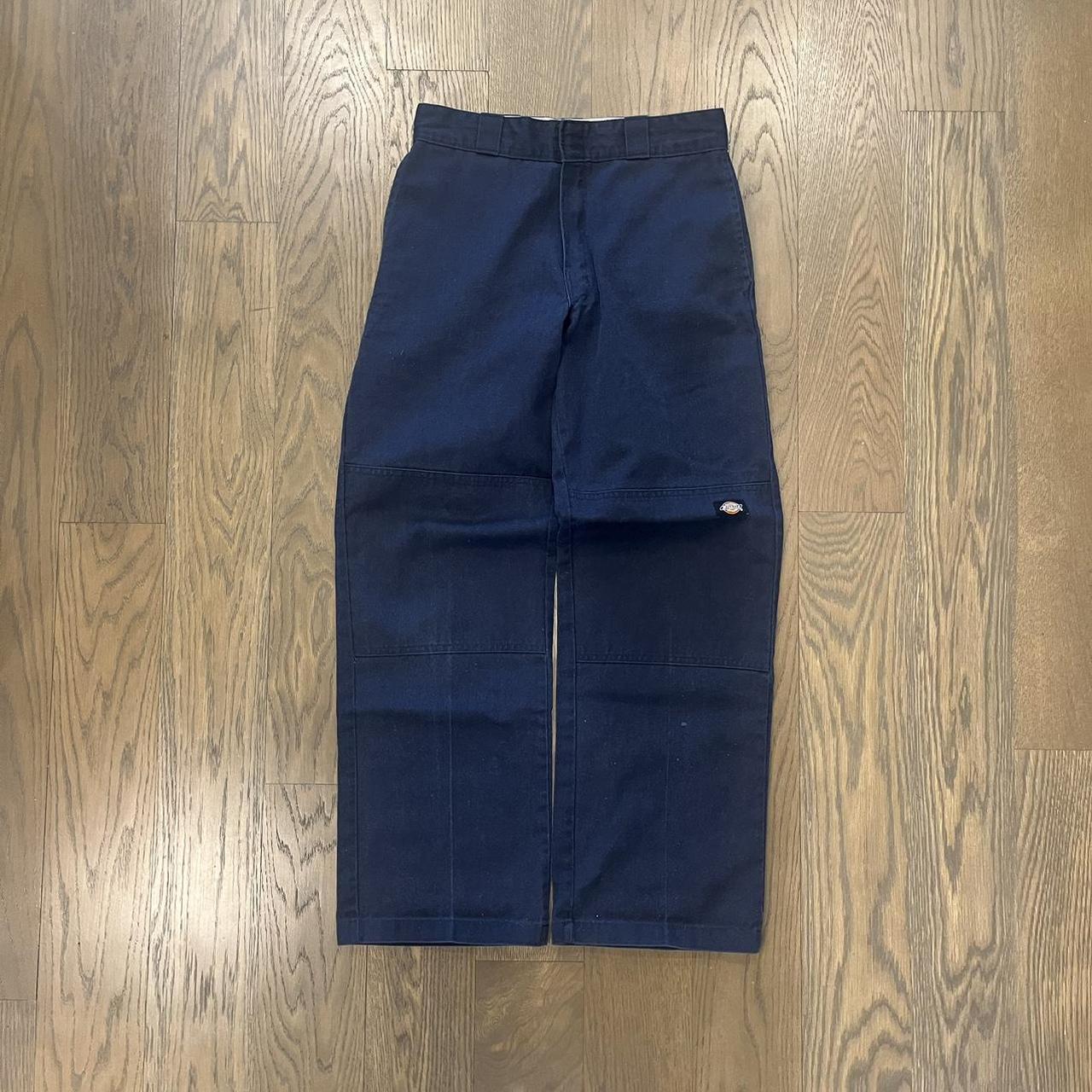 Baggy Navy Dickies Double Knee Pants 30x30 like new... - Depop
