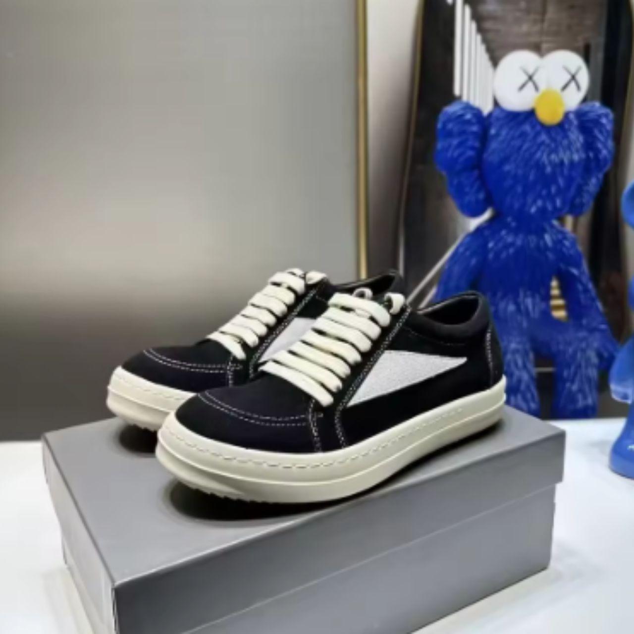 Canvas Rick Owens Vans Hollywood shoe size 10/43,... | Depop