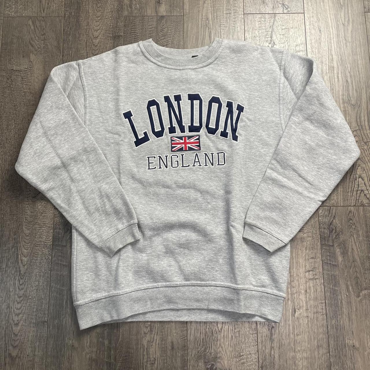 London England pullover sweatshirt size medium... - Depop