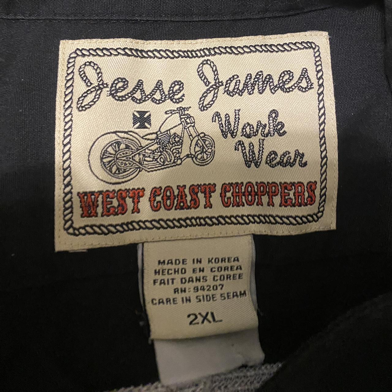 west coast choppers button up shirt emo button up... - Depop