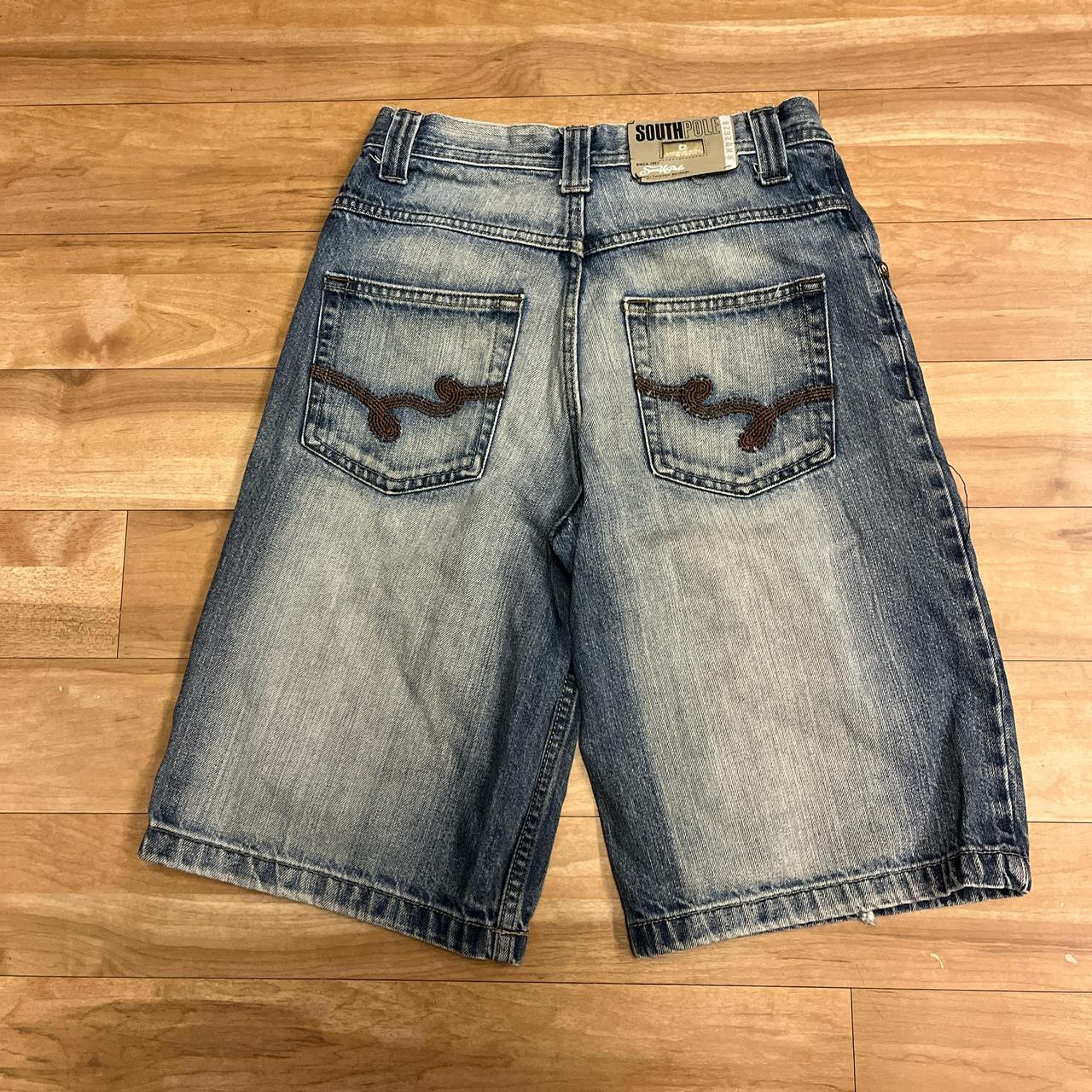y2k grunge emo baggy southpole jorts 26 inch... - Depop