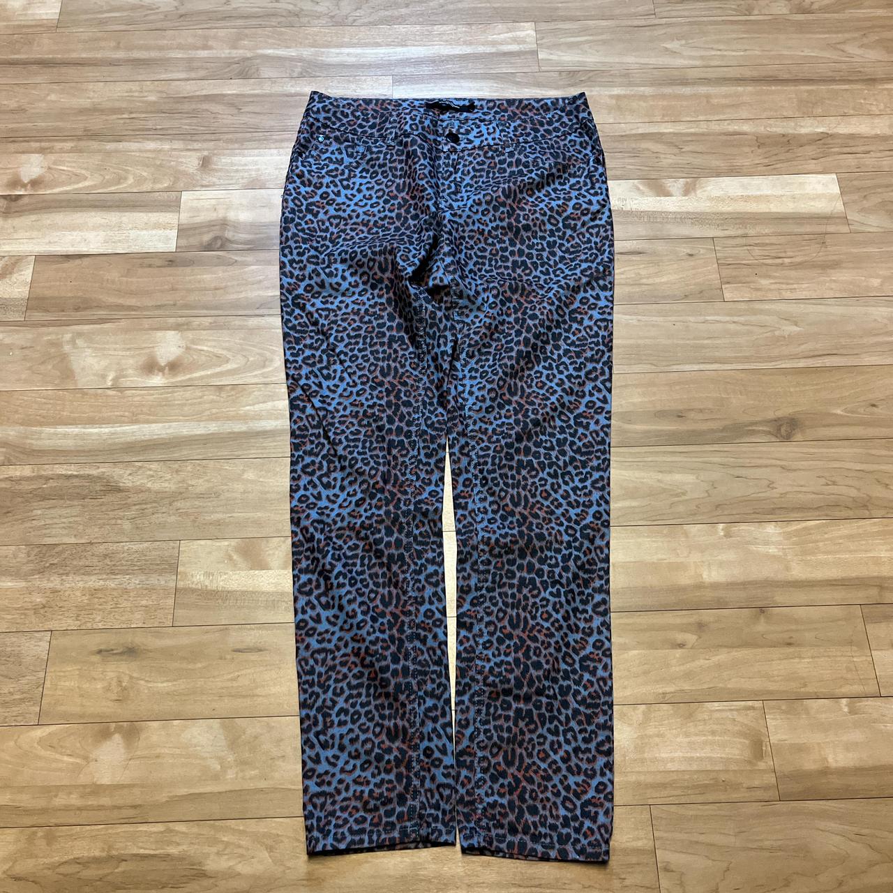 y2k phreshboy swag style leopard print skinny... - Depop