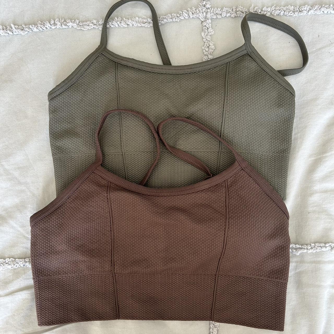 AIM’N sports bras 🏋️‍♀️ Ribbed seamless bras, both size... | Depop