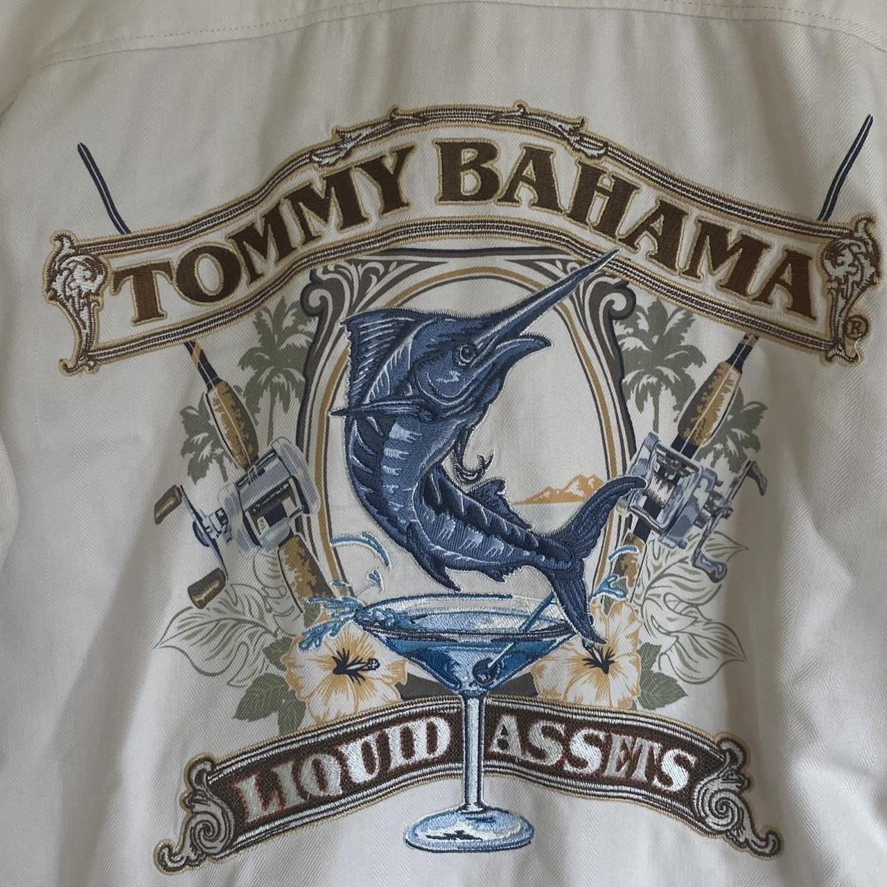 Tommy Bahama “liquid assets” camp shirt - Depop
