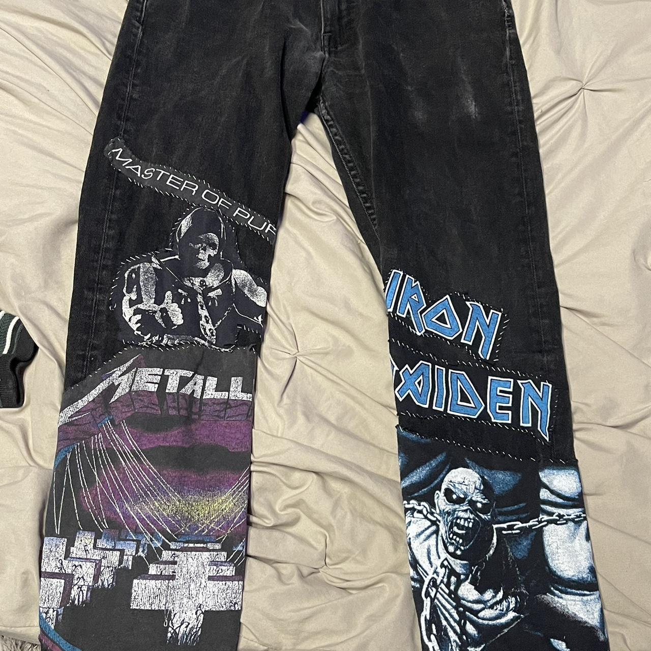 Custom Rock Band Jeans. 30/30 - Depop
