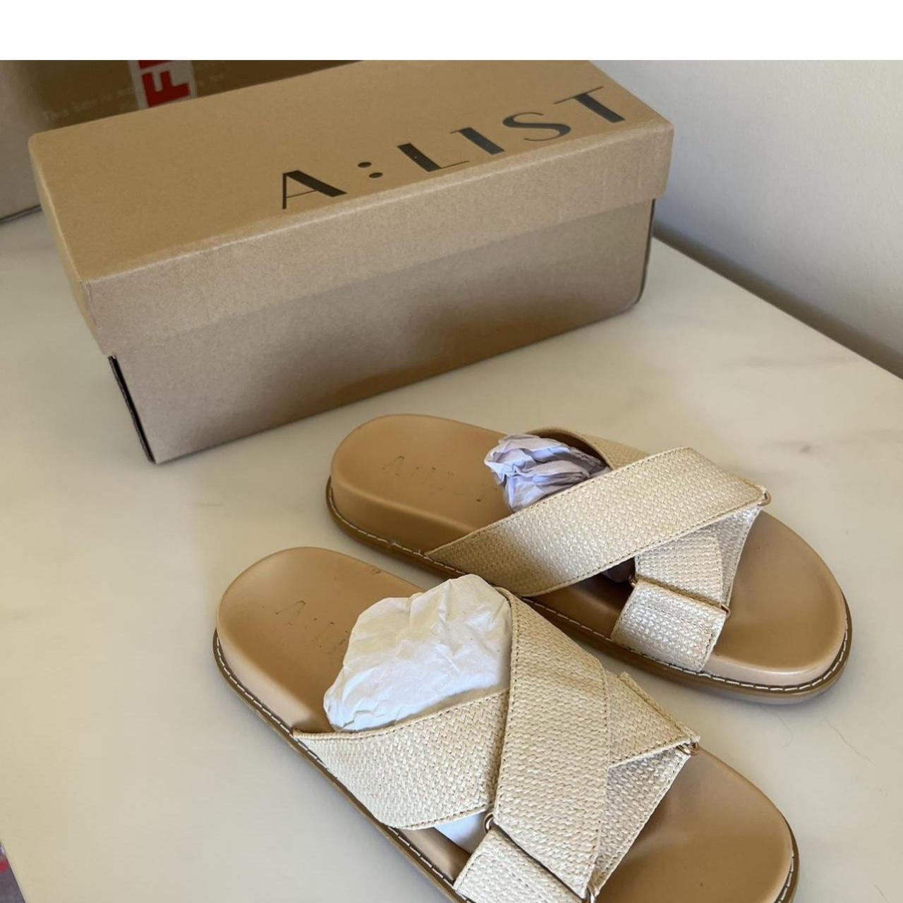 A List Carey slide natural weave Size 37 Have been... - Depop