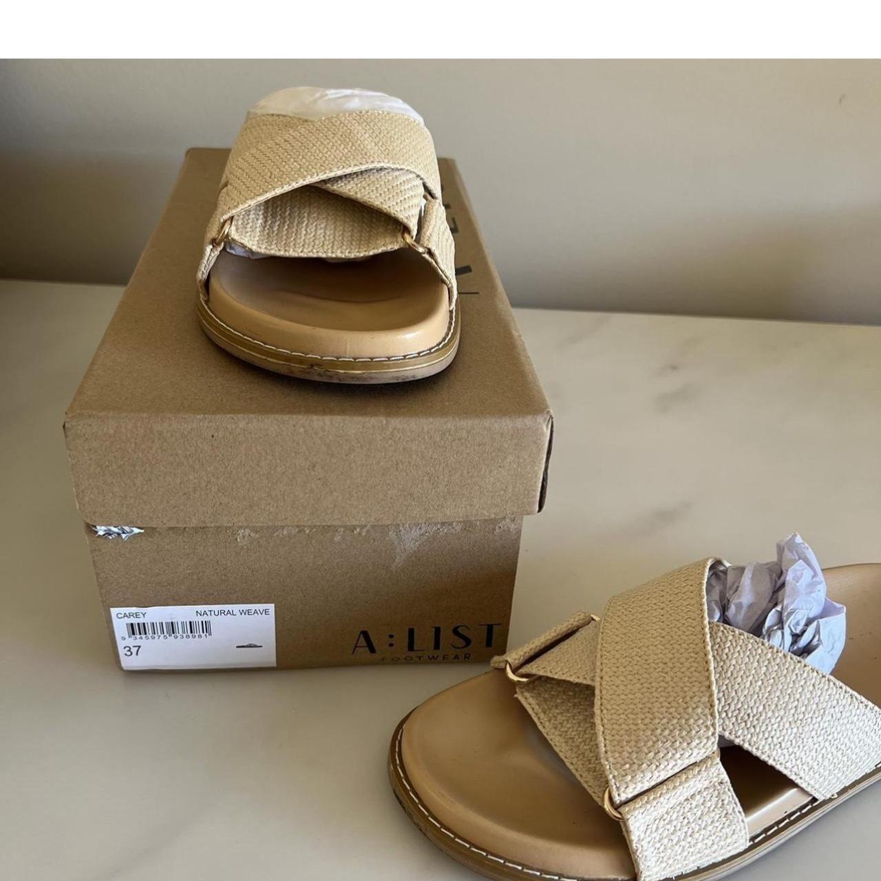 A List Carey slide natural weave Size 37 Have been... - Depop