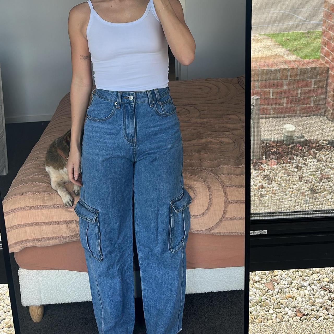 Insight denim cargo jeans Size 24 women’s | Depop