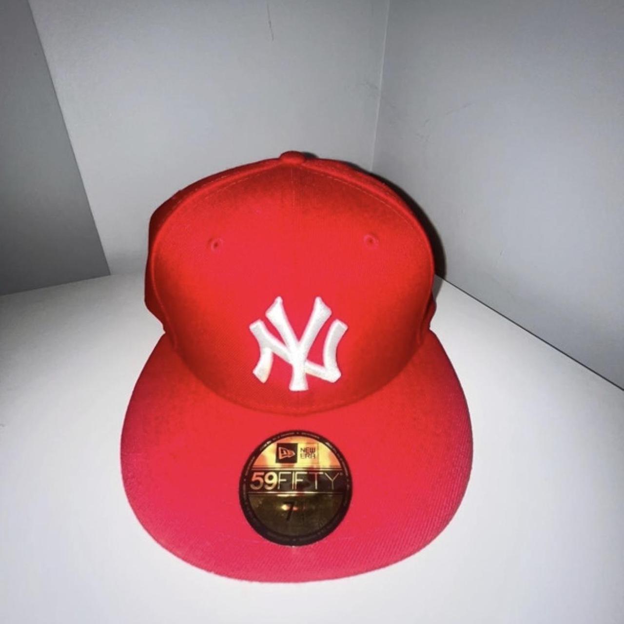 red new era cap unisex - Depop