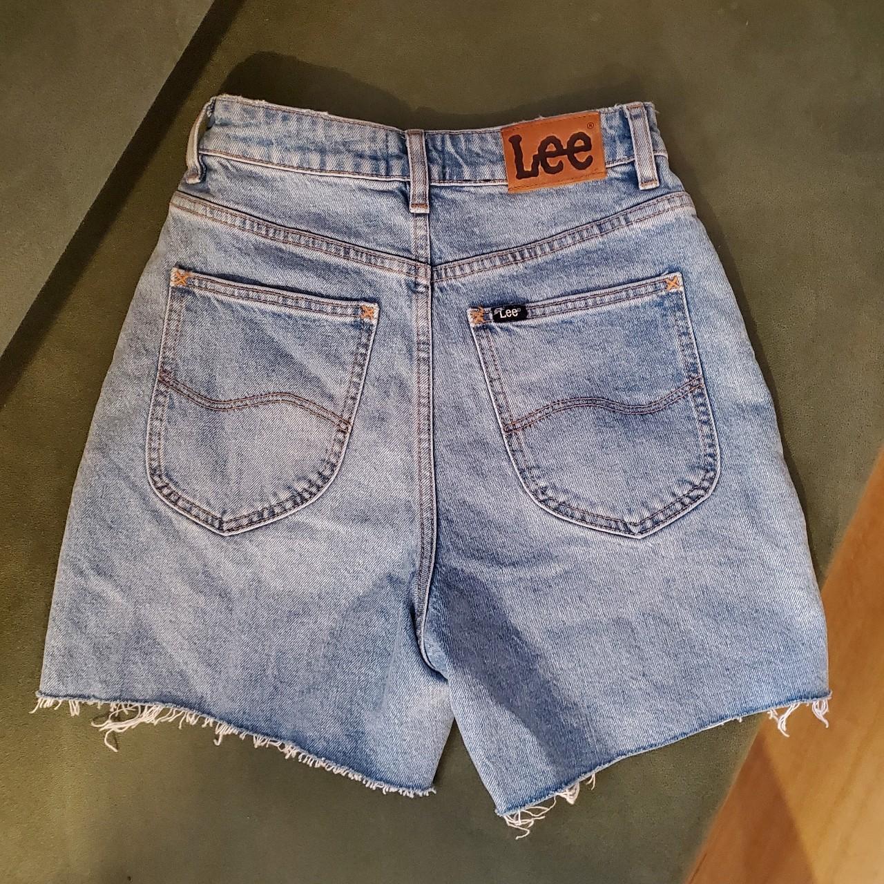Cut off Lee denim shorts Size 7 - Depop
