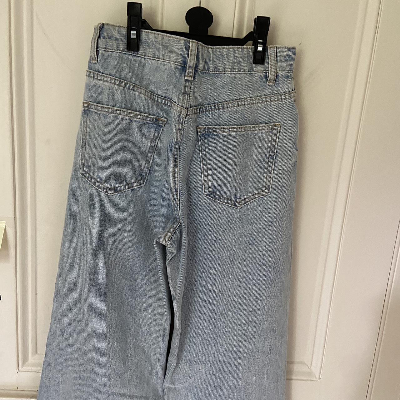 Brand new ripped jeans, wide leg and high waisted.... - Depop