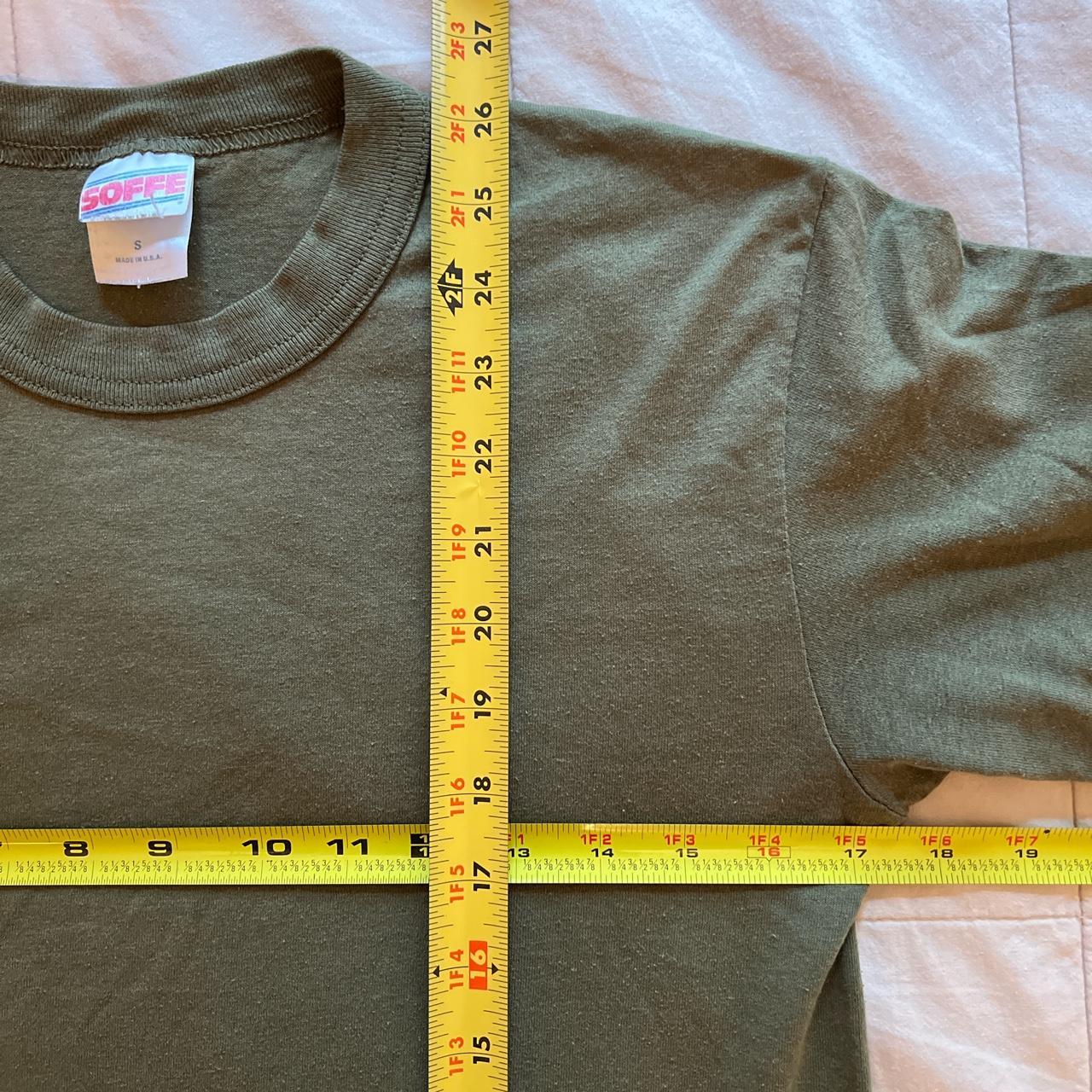 - 90s Army Green Soffe Tee - soft and basic, in... - Depop