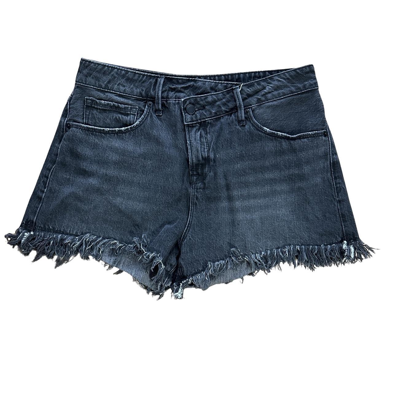 Good American Shorts Washed black color Size... - Depop