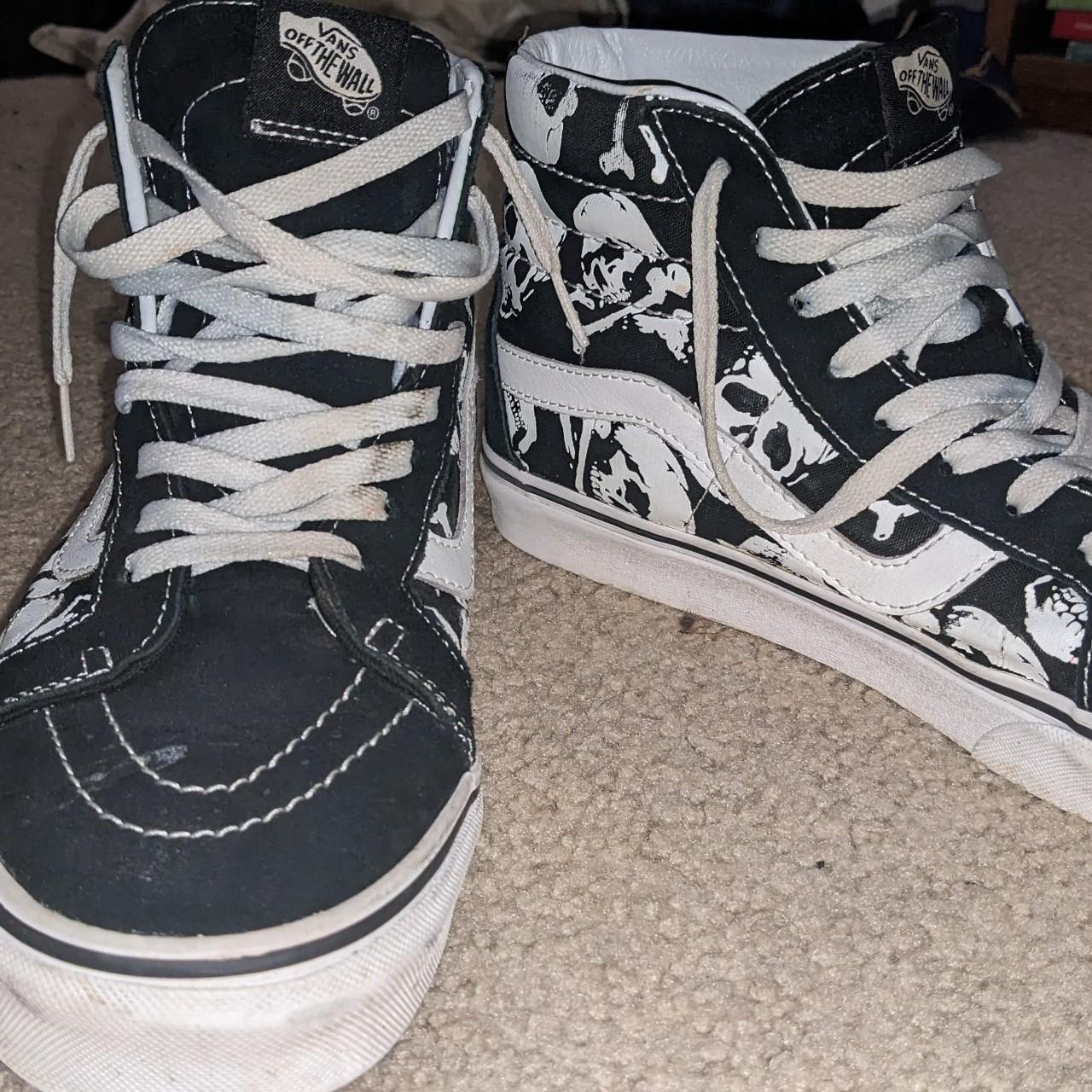 Vans Sk8-Hi Skull Skate Shoes Haven't worn since... - Depop