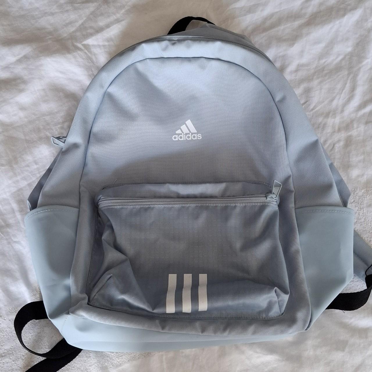 sky blue Adidas backpack worn a few times #adidas | Depop