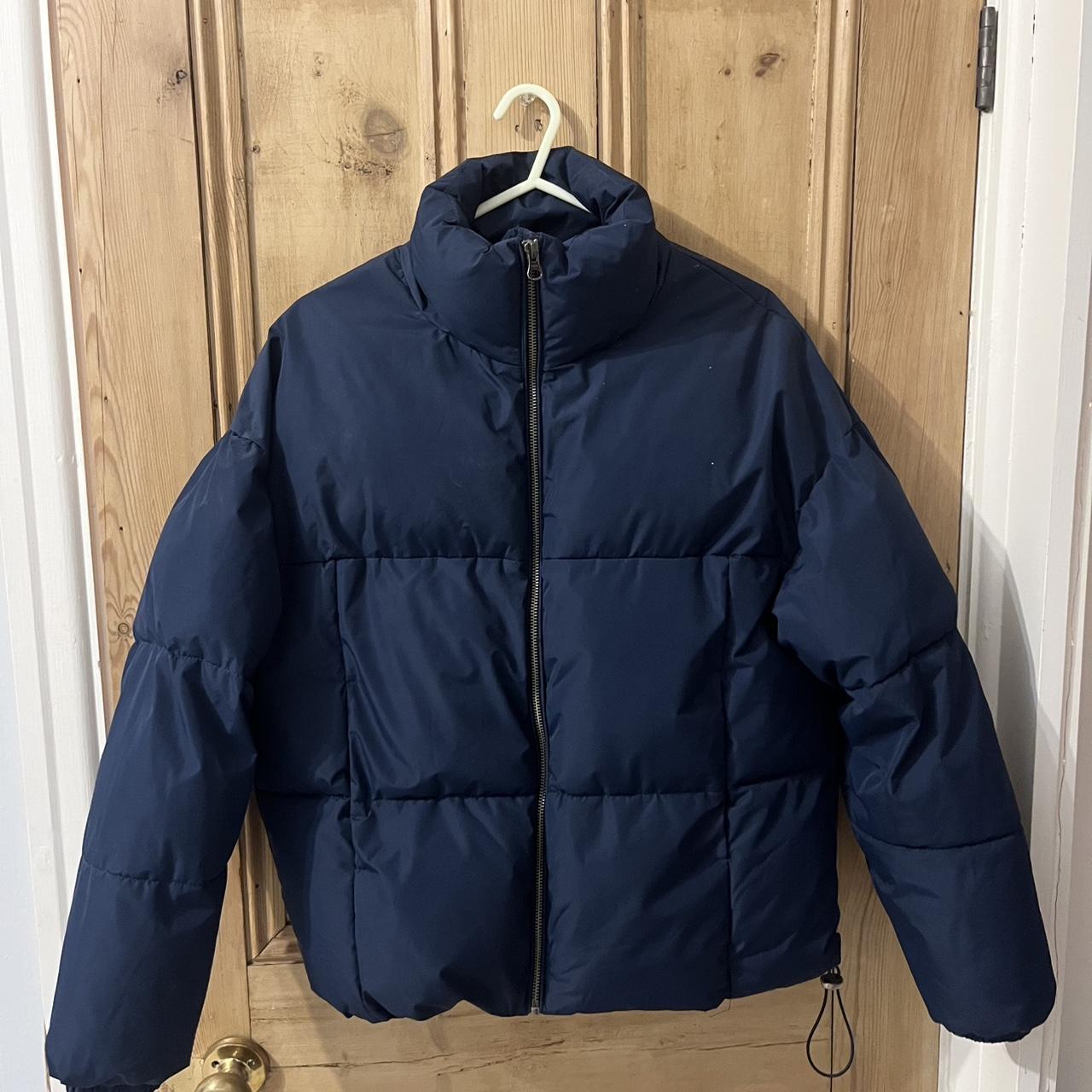 Navy puffer coat. Super warm and comfortable. Would... | Depop