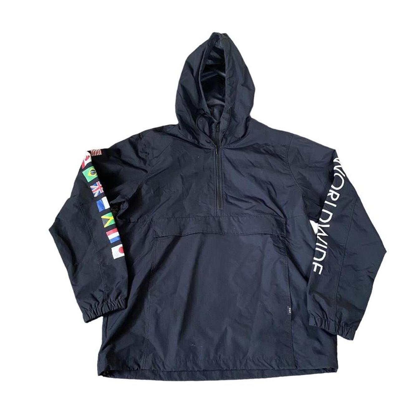 Crazy HUF rain jacket Size large 90$ Retail DM... - Depop