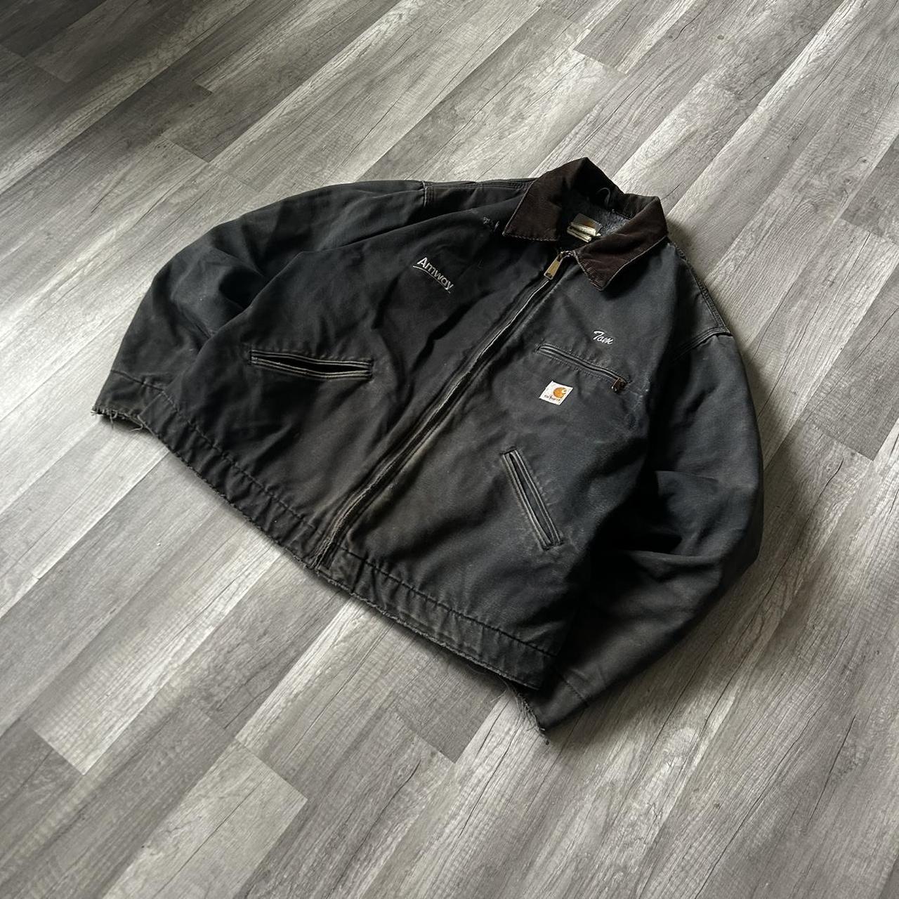 Vintage Black Carhartt Detroit Jacket - Size XL... | Depop